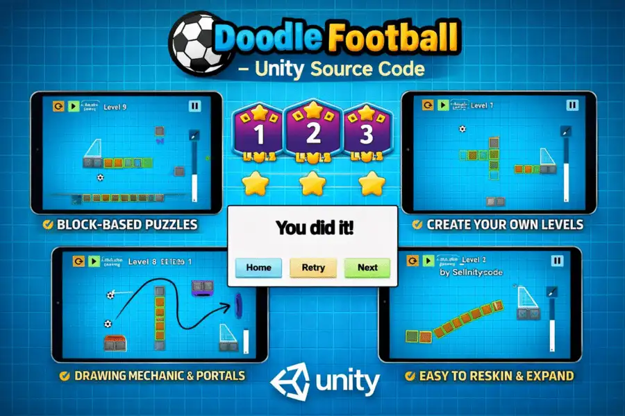 Doodle Football – Unity Source Code - SellUnitySourceCode
