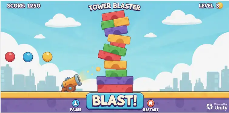 Tower Blaster – Complete Mobile Game Template - SellUnitySourceCode